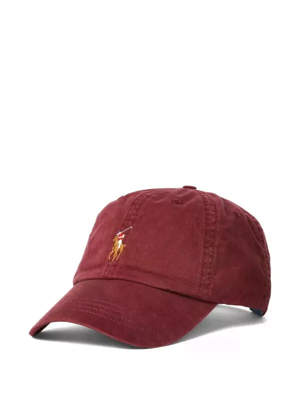 Polo Ralph Lauren Embroidered Twill Leather Strap Ball Cap