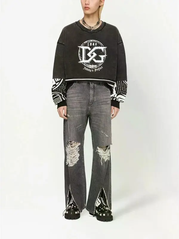 Dolce & Gabbana Graphic-print With Logo Sweatshirt