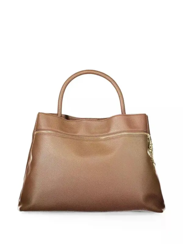 TWINSET Pebbled-texture Zip-pocket Tote Bag - Brown