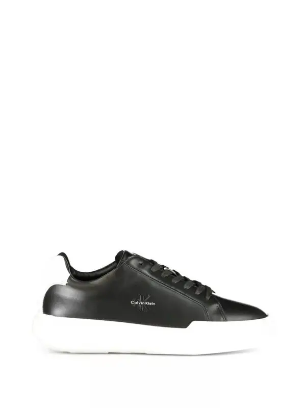 Calvin Klein Signature Logo Leather Low-top Sneakers