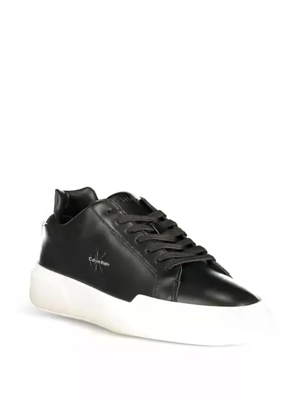 Calvin Klein Signature Logo Leather Low-top Sneakers