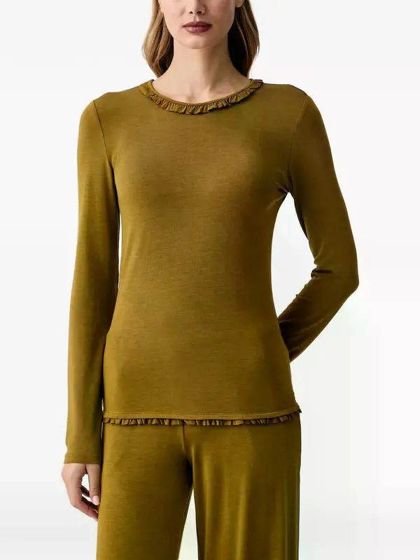 TWINSET Ruffled Long-sleeve Pyjamas