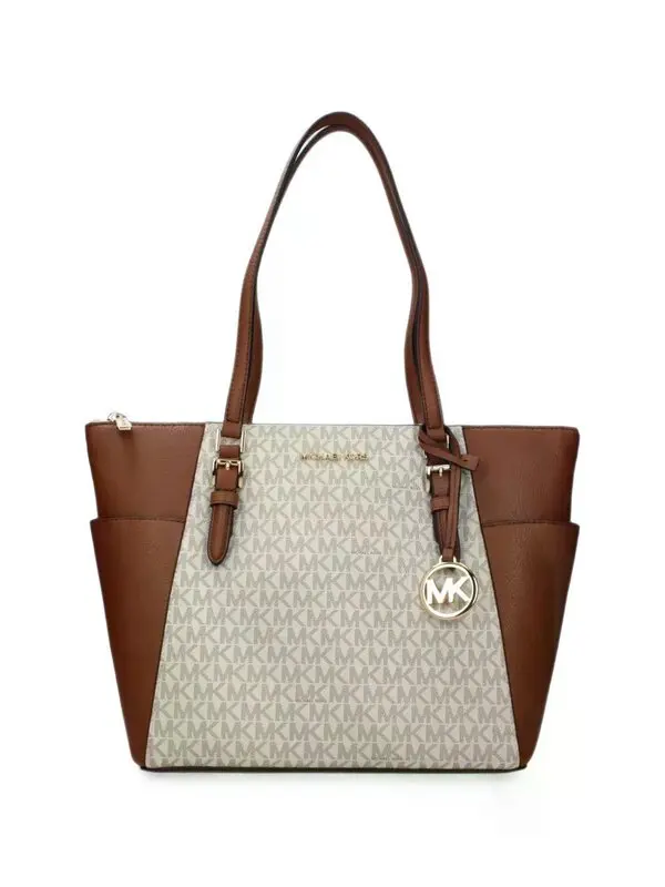 Michael Kors Charlotte Logo-print Leather Tote Bag