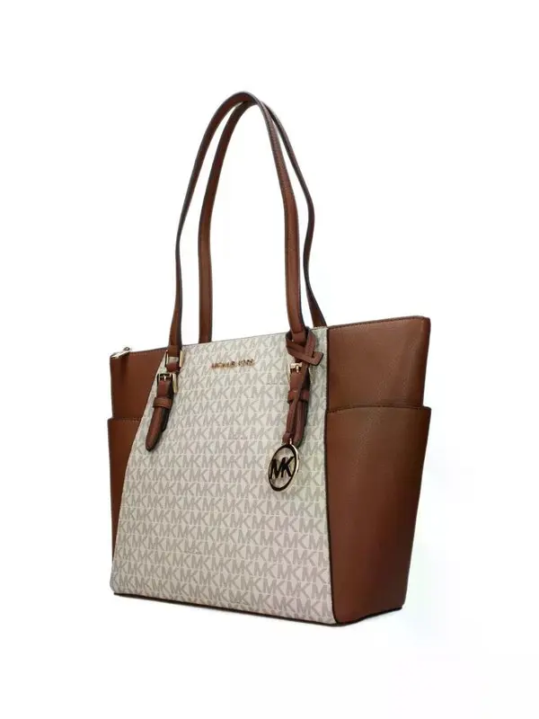 Michael Kors Charlotte Logo-print Leather Tote Bag