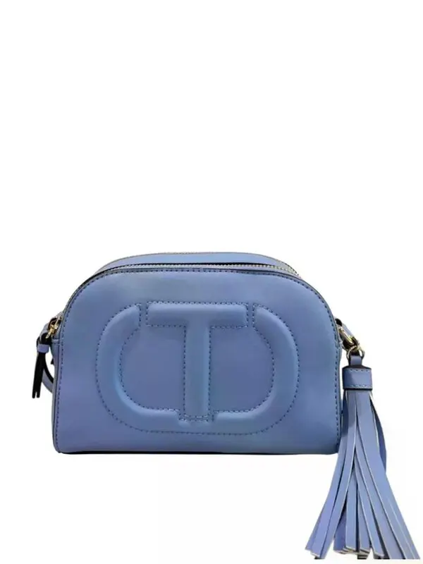TWINSET Logo-embossed Tassel Crossbody Bag - Blue