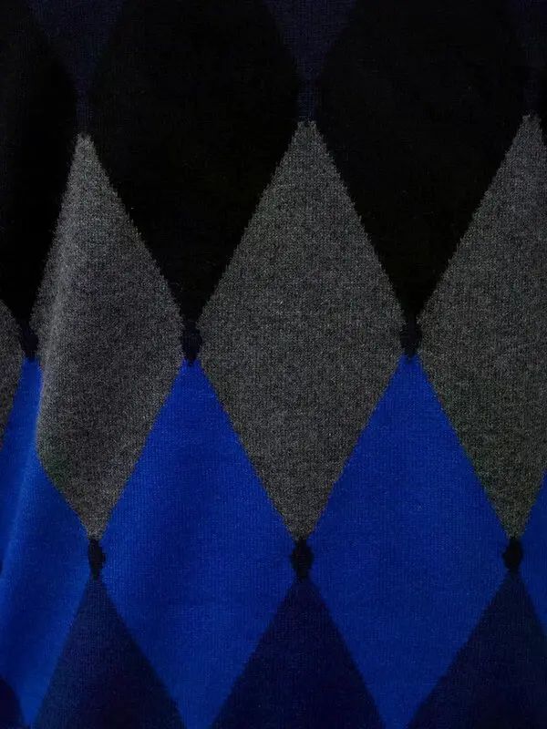 BALLANTYNE Argyle-knit Roll-neck Sweater