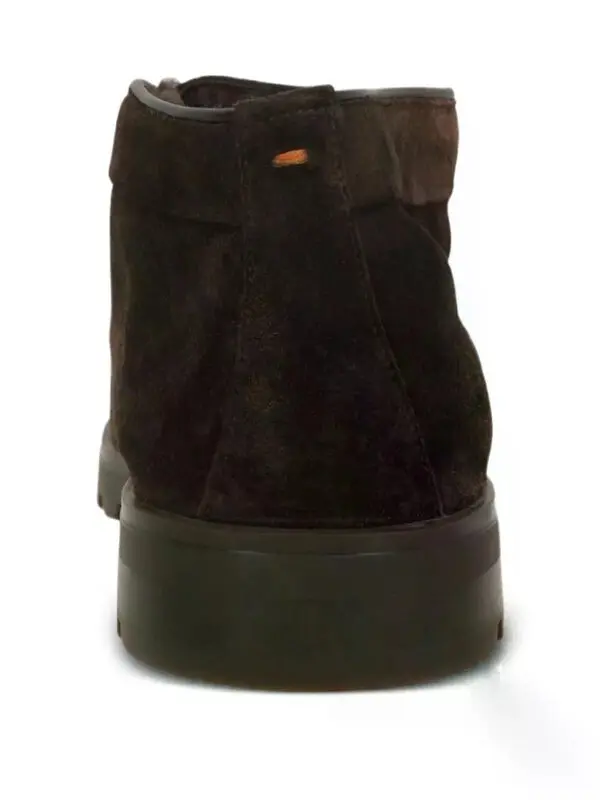 Santoni Calf Suede Slip-on Ankle Boots