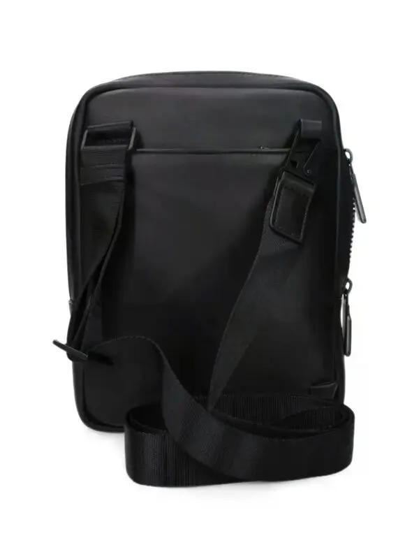 PIQUADRO Logo-debossed Leather Messenger Bag
