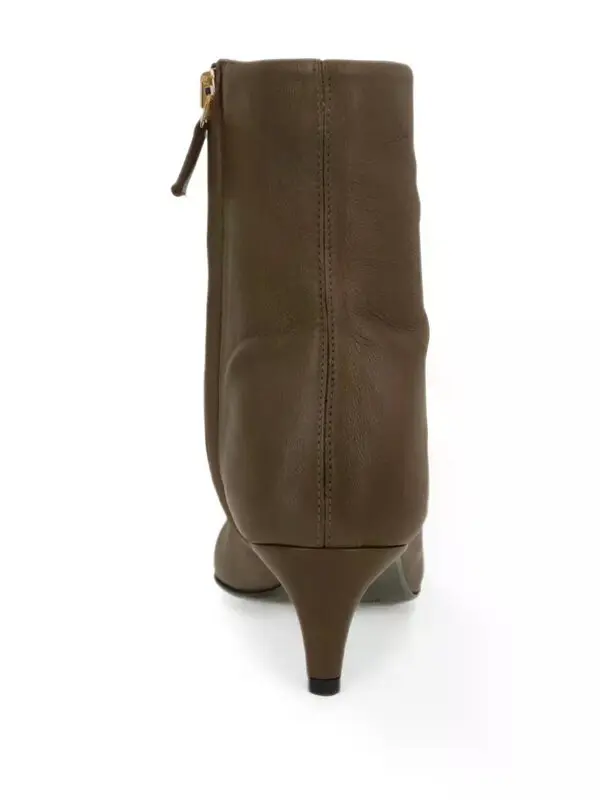 SERGIO ROSSI Evolv Buckle-detail Calf Leather Ankle Boots - Brown
