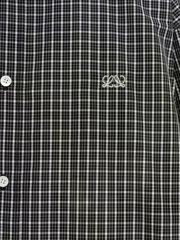 Loewe Anagram-embroidered Checked Shirt