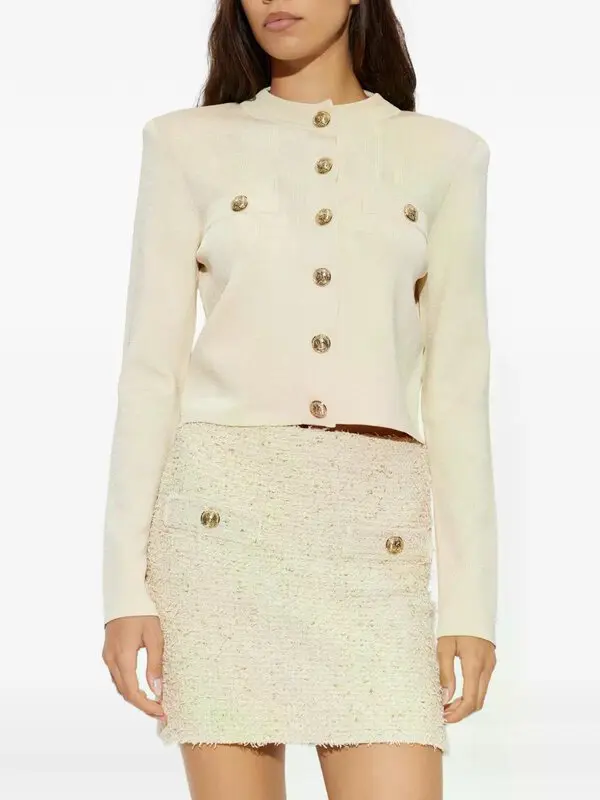 Balmain Shoulder-pad Button-up Cardigan
