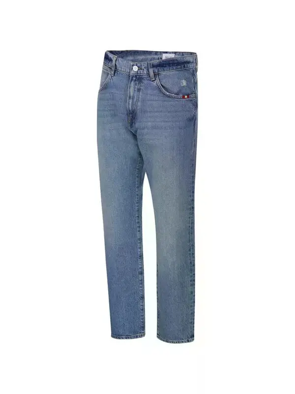 AMISH SUPPLIES Distressed Straight-leg Jeans