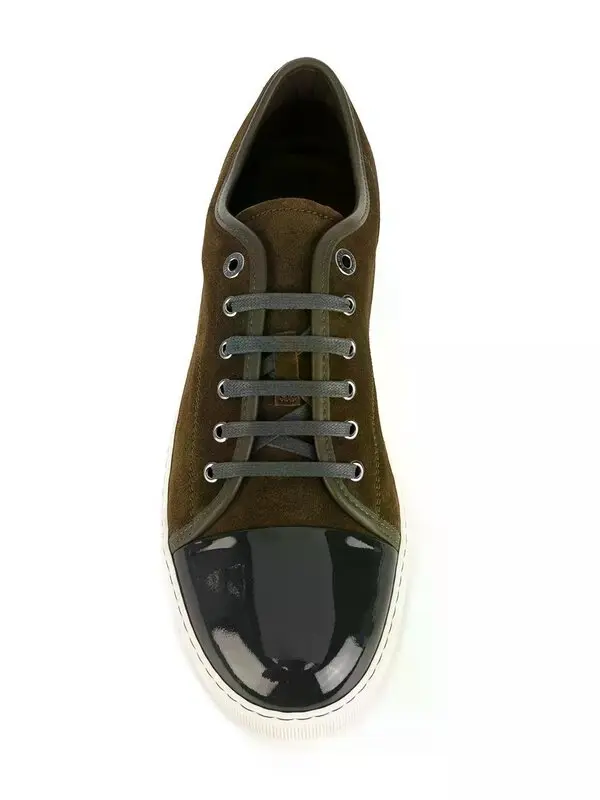 LANVIN Patent-leather Cap-toe Sneakers