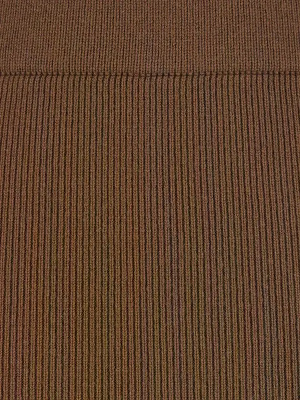 Max Mara Zucca Ribbed-knit Midi Skirt