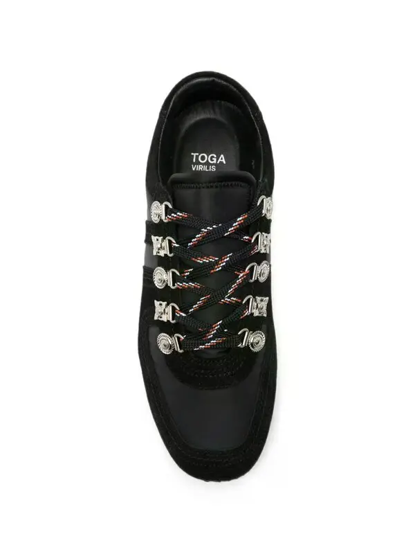 TOGA VIRILIS Embellished Panelled Sneakers - Black