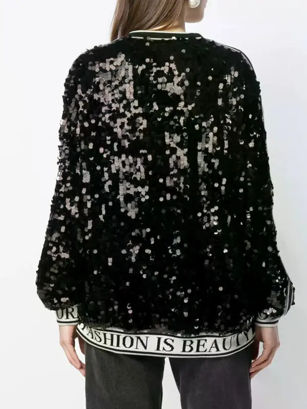 Dolce & Gabbana Sequin Slogan Sweatshirt
