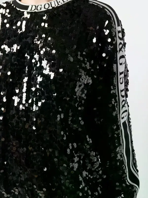 Dolce & Gabbana Sequin Slogan Sweatshirt