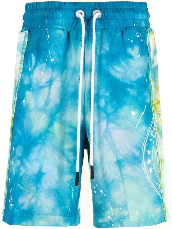 Palm Angels Tie Dye-print Cotton Track Shorts