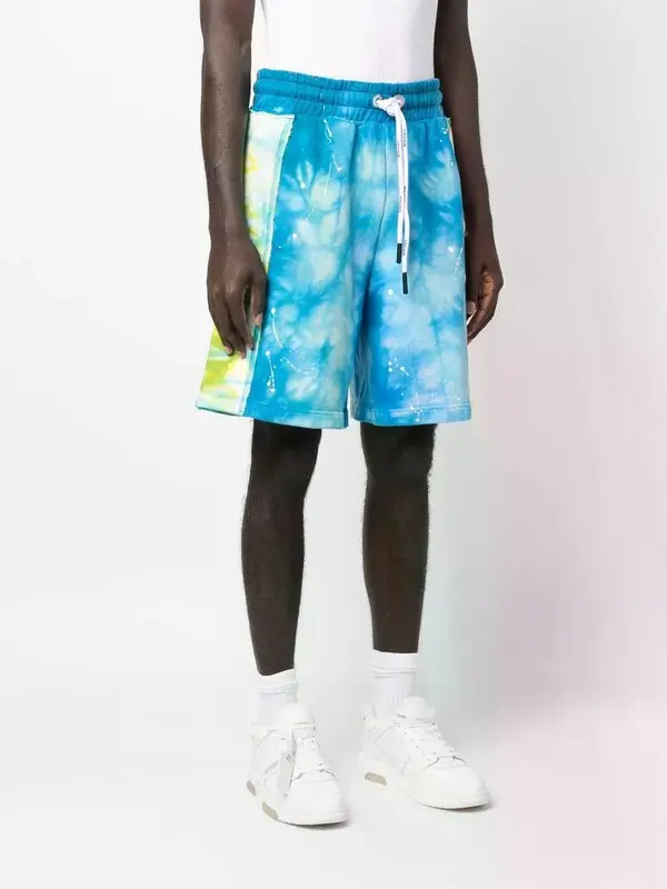 Palm Angels Tie Dye-print Cotton Track Shorts