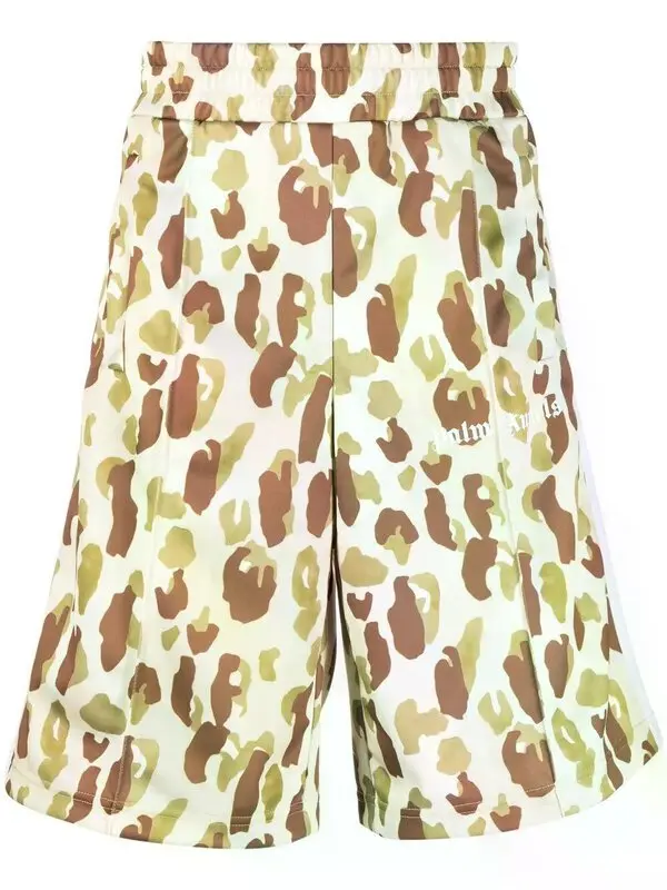 Palm Angels Logo Camouflage-print Shorts