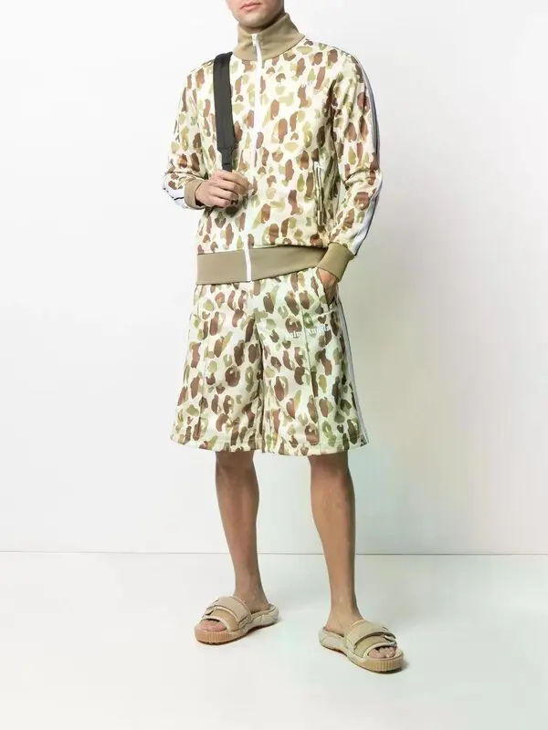 Palm Angels Logo Camouflage-print Shorts