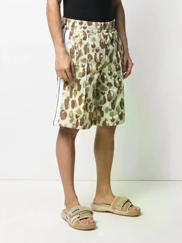 Palm Angels Logo Camouflage-print Shorts