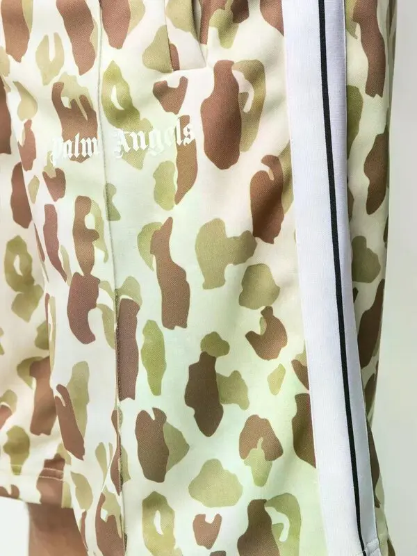 Palm Angels Logo Camouflage-print Shorts