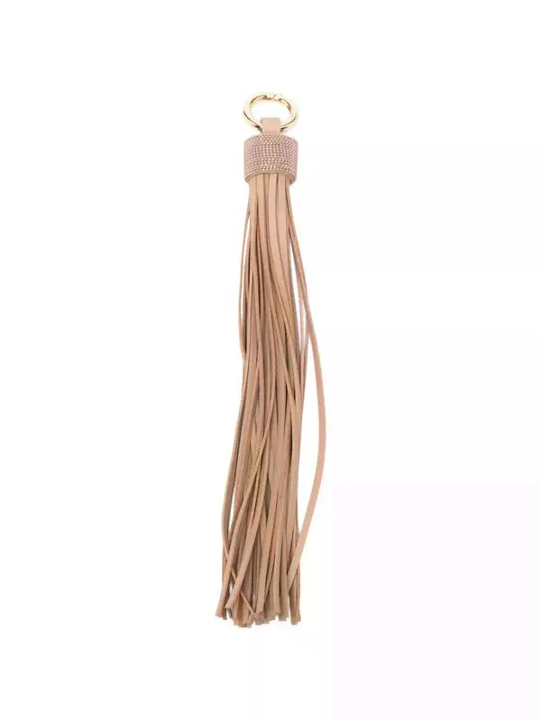 Fabiana Filippi Tassel Beaded Keyring - Neutrals