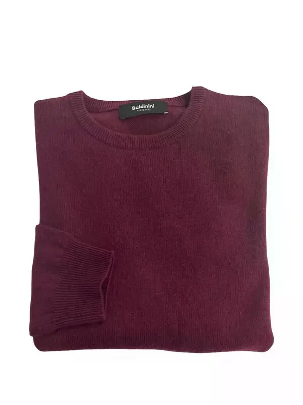 BALDININI Logo-plaque Crew-neck Sweater - Red