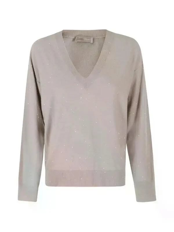 Herno Sequin-embellished V-neck Sweater