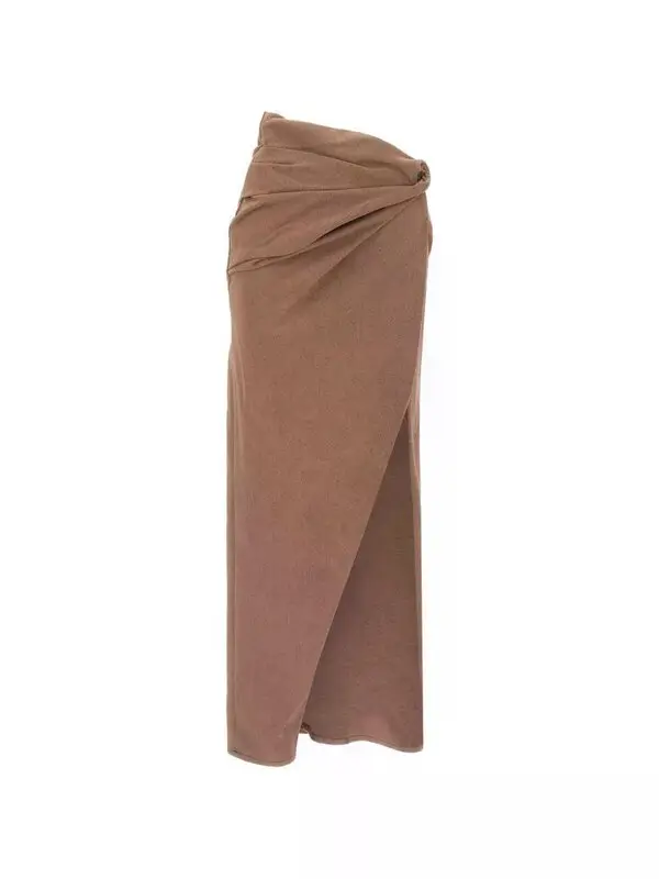 DIESEL® Draped Denim Midi Skirt