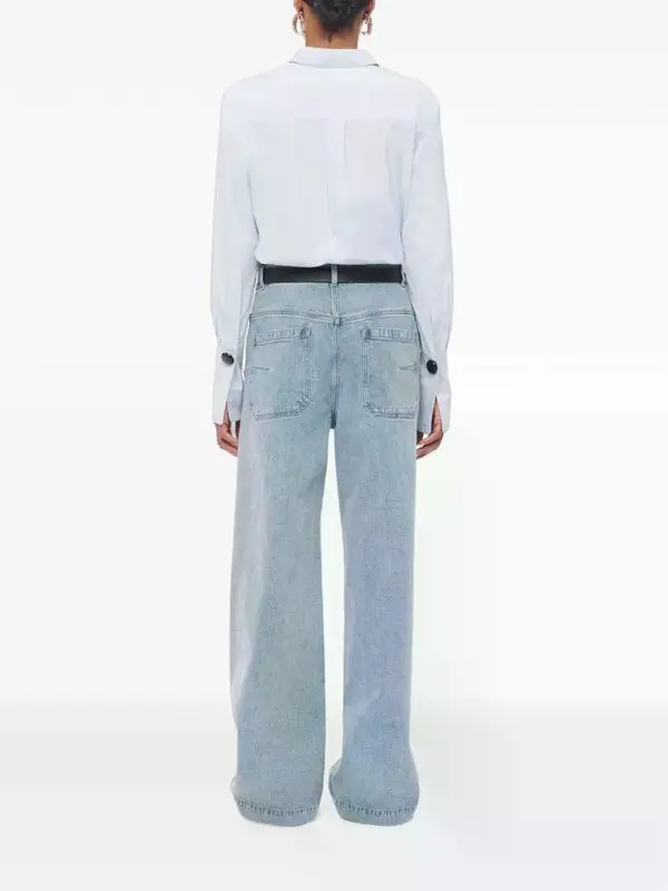 Another Tomorrow Cufflink-detail Poplin Shirt