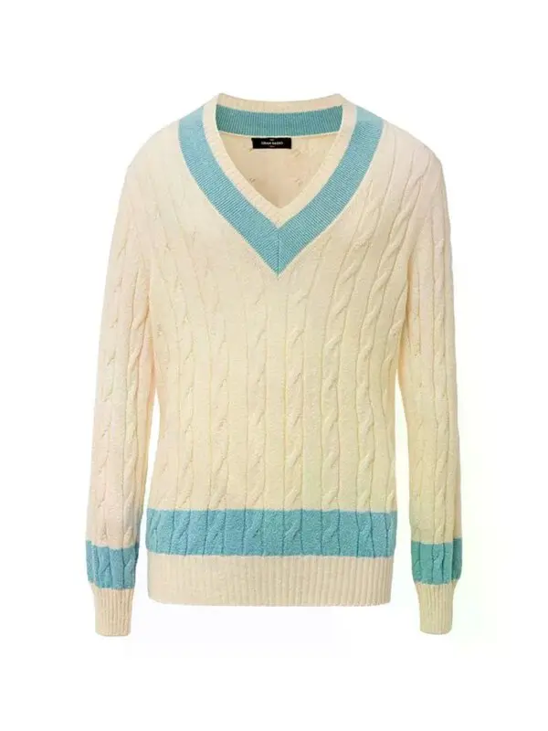 GRAN SASSO Cable-knit V-neck Sweater