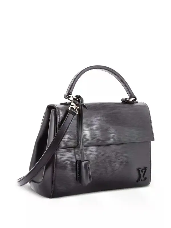 LOUIS VUITTON Cluny Top Handle Bag Epi Leather Bb Satchel - Black