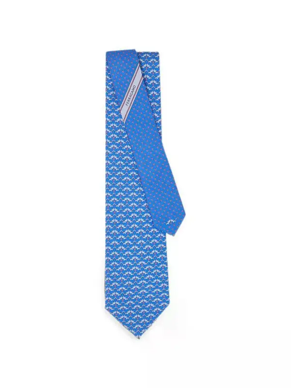 FERRAGAMO Fox-pattern Silk Tie