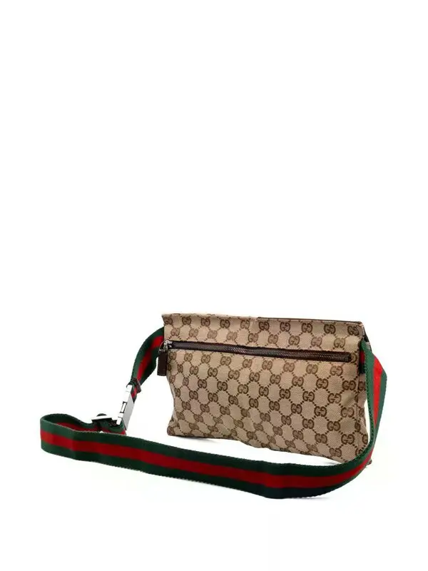 Gucci 2000-2015 Gg Canvas Web Double Pocket Belt Bag