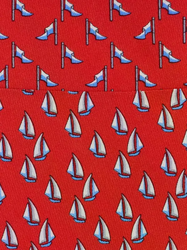 FERRAGAMO Nautical-print Silk Tie