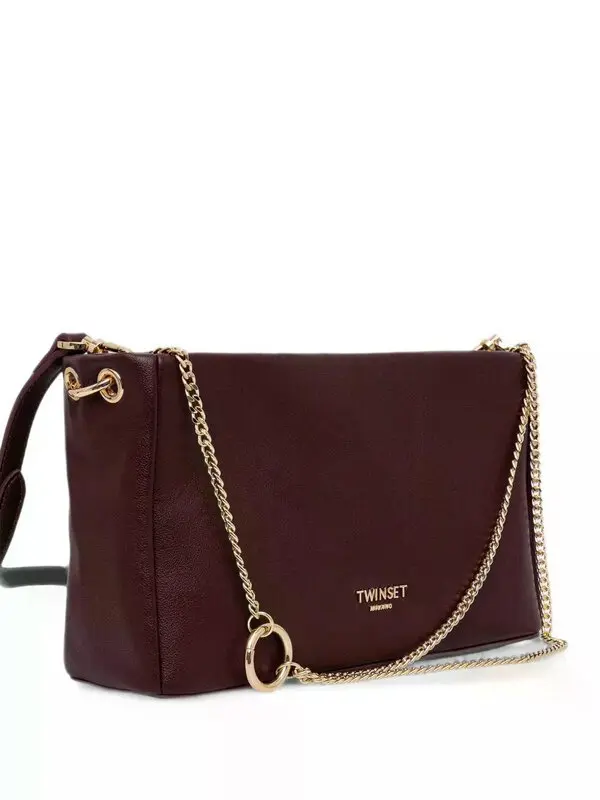 TWINSET Logo-plaque Chain-link Shoulder Bag - Red