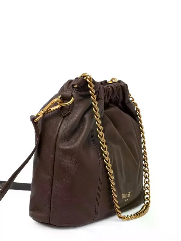 TWINSET Tassel-detail Ruched Shoulder Bag - Brown