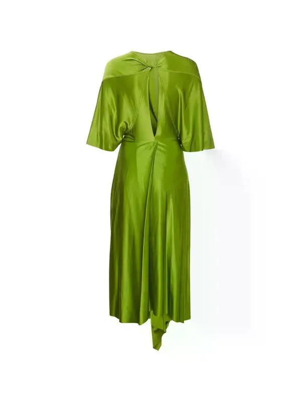 Victoria Beckham Draped Jersey Midi Dress