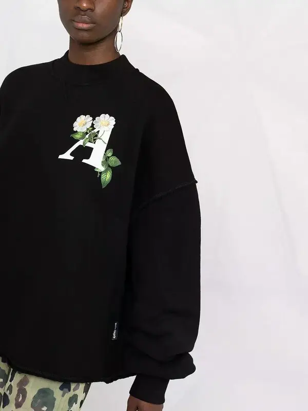 Palm Angels Daisy Logo Cotton Sweatshirt
