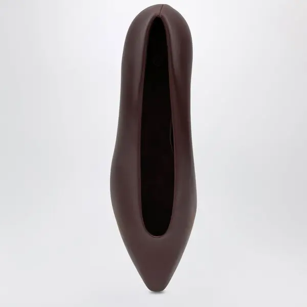 Loro Piana Brown ‘rebecca' Leather Ballet Flats