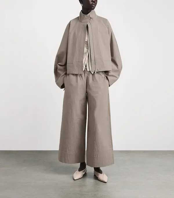 ST. AGNI Stretch-organic Cotton Drawstring Trousers