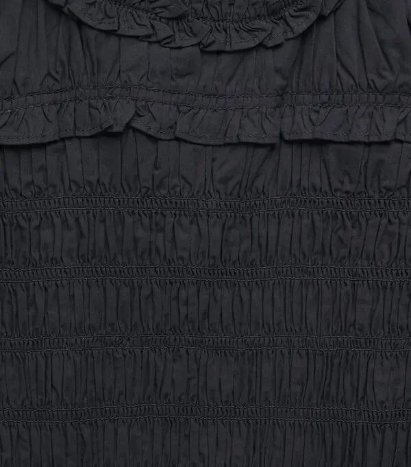 DÔEN Organic Cotton Shirred Mallory Midi Dress