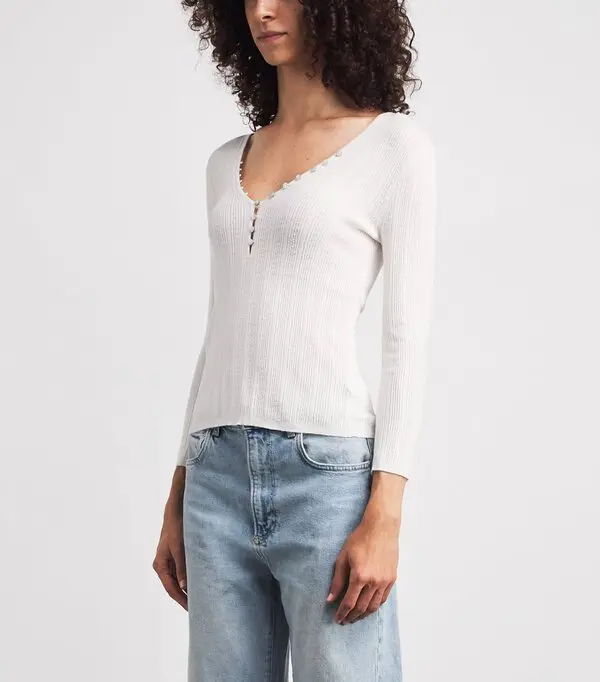 Paige Pointelle Ginnette Top