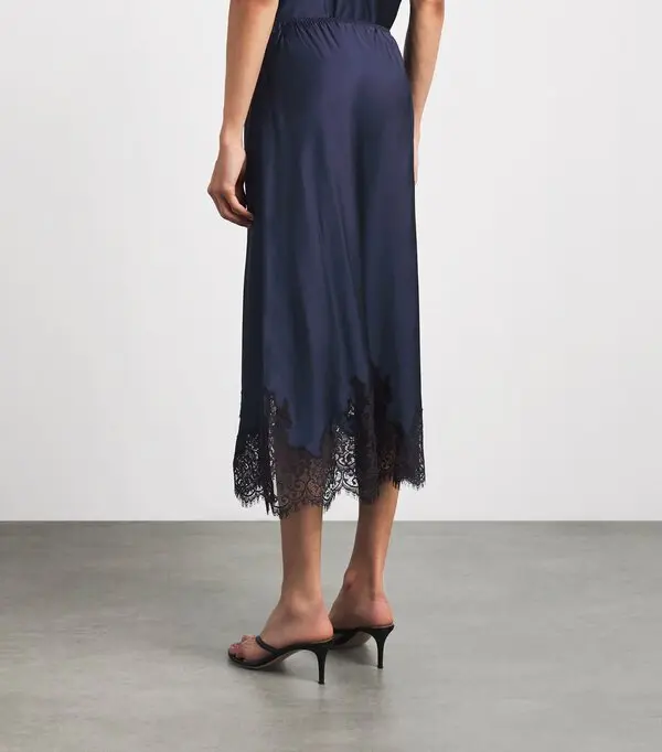 Paige Satin Kelso Midi Skirt