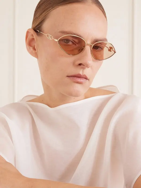Celine Wire 01 Oval-frame -tone Sunglasses
