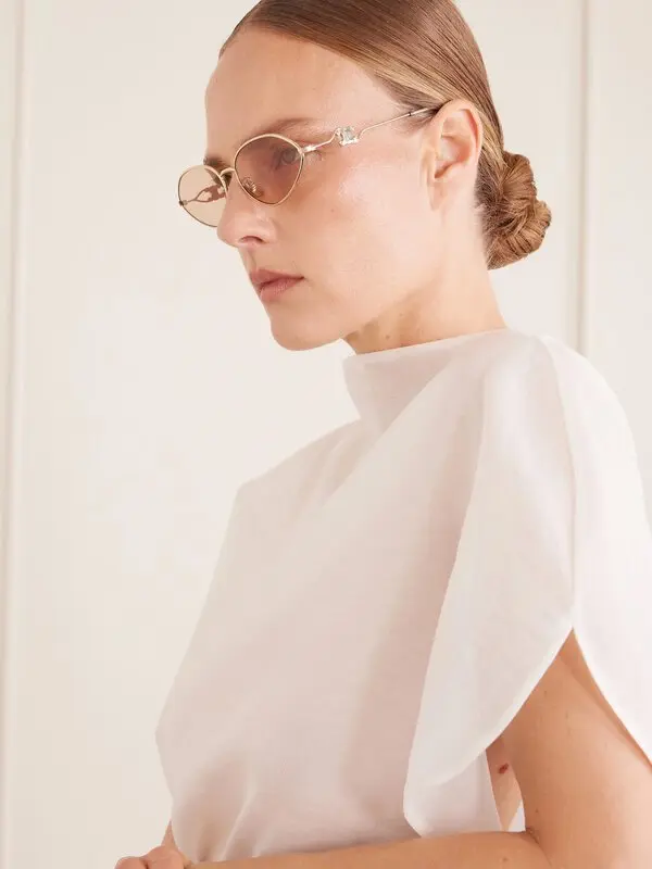 Celine Wire 01 Oval-frame -tone Sunglasses
