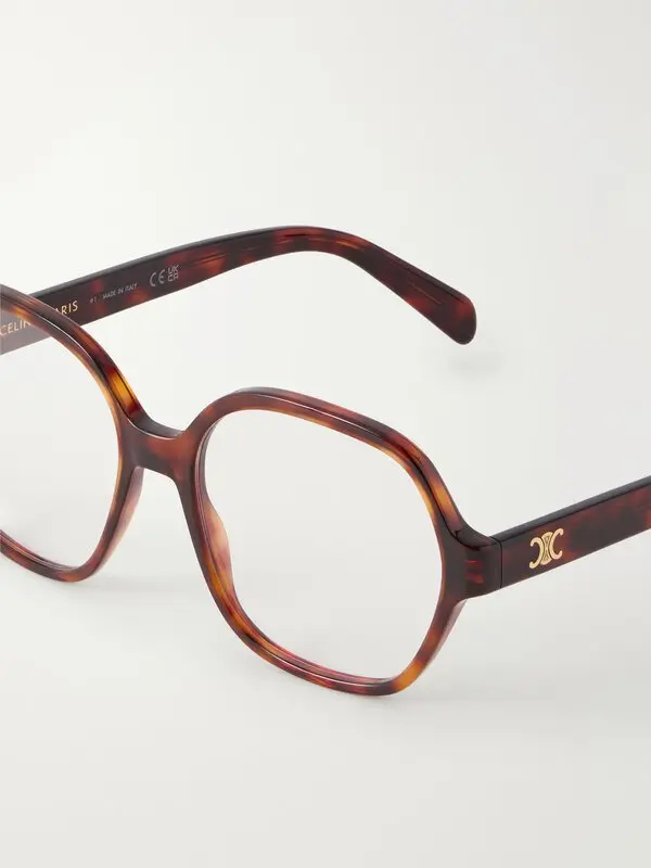 Celine Triomphe Mini Round-frame Acetate Glasses