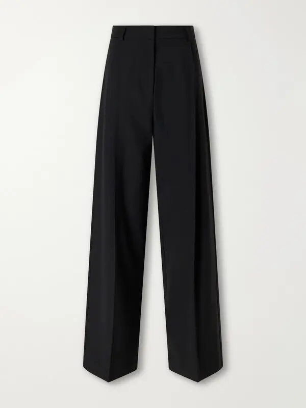 LIBEROWE Mika Pleated Wool Straight-leg Pants
